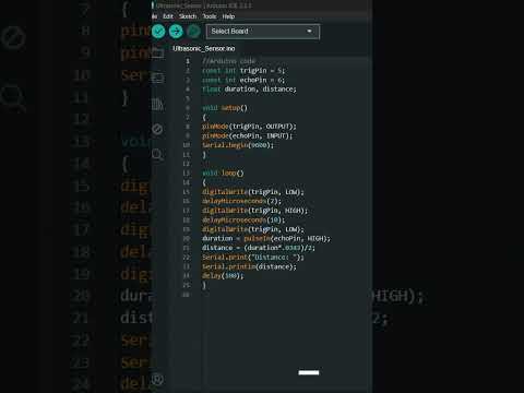 How to code a Ultrasonic Sensor in Arduino #coding #arduinocode #arduino #ultrasonicsensor #code
