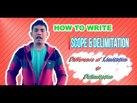 Research Tagalog: How to Write the Scope & Delimitation