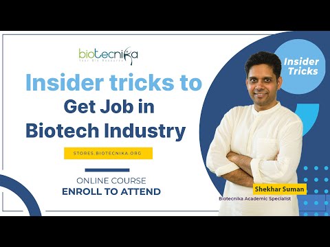 Get Job in Biotech Industry With These Insider Tricks - Exclusive Course Launch