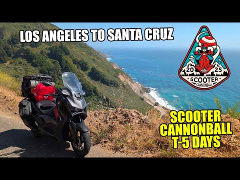Los Angeles to Santa Cruz - T-5 to Scooter Cannonball 2025 - Yamaha Xmax 300