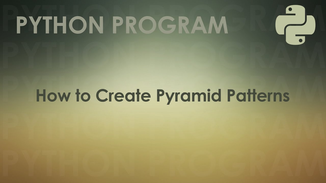 Python Program to Create Pyramid Patterns | Python Examples