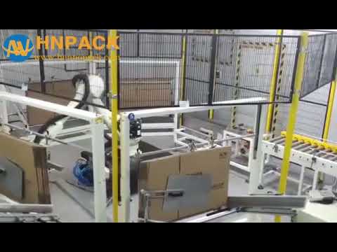 Hennopack random robotic case erector packing system