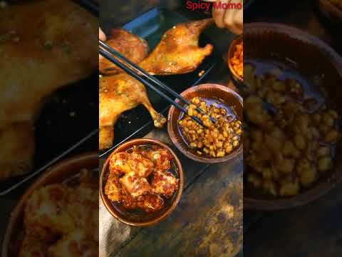 (Spicy Food Eating) - Spicy Chicken Leg with Chop Chillies - Spicy Mukbang ASMR #Shorts