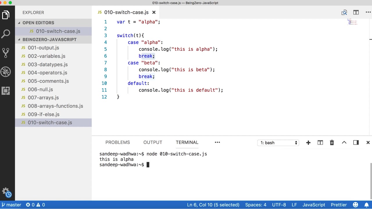 Conditional Statement - switch case  [JavaScript - From Scratch]