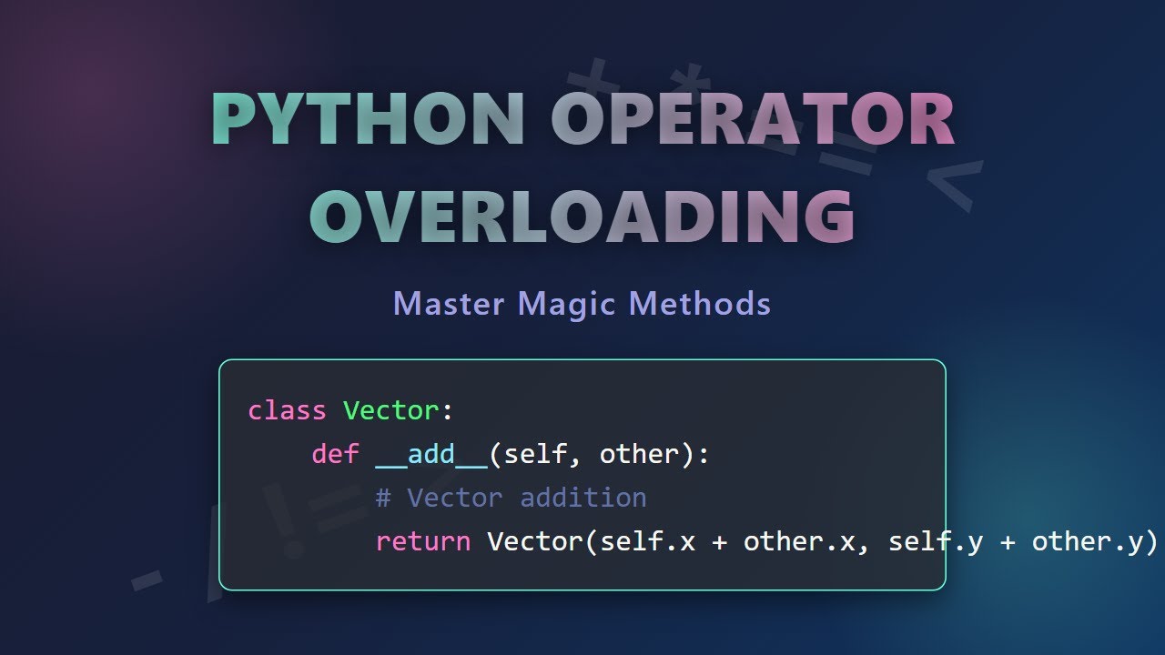 🐍 Python Operator Overloading: Magic Methods Explained for Beginners!