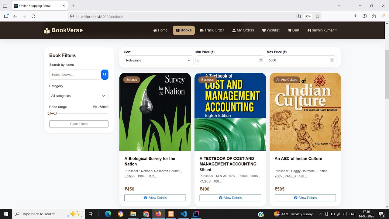 Book Shop Project using JAVA Spring Boot React JS MYSQL