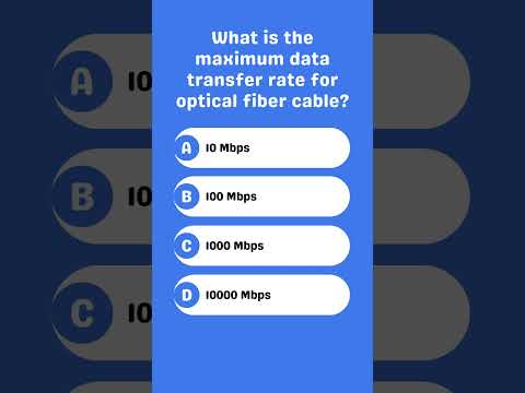 What is the maximum data transfer rate for optical fiber cable?