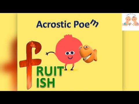 Acrostic Poem - Fruit & Fish