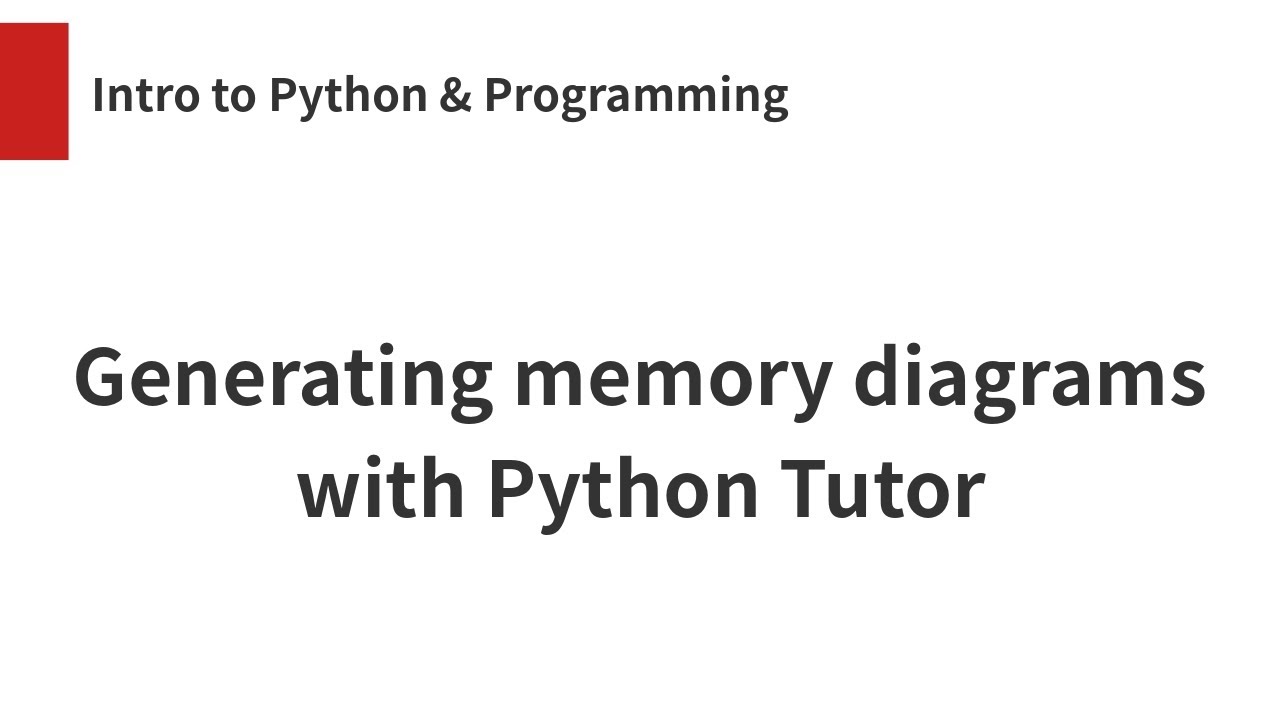 Generating memory diagrams with Python Tutor