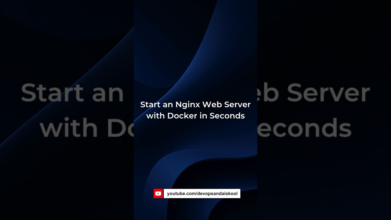 Start an Nginx Web Server with Docker in Seconds  #container #devops #nginx #docker #webserver