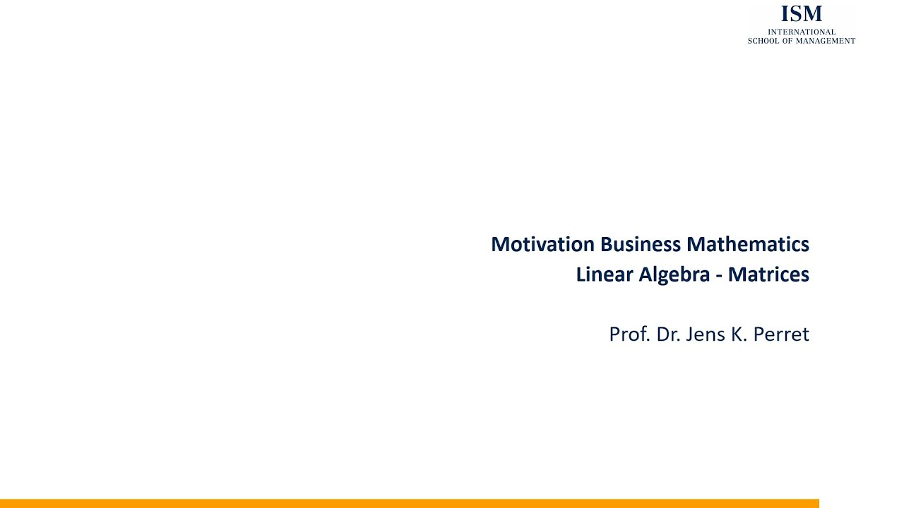 Motivation and Applications for Matrices