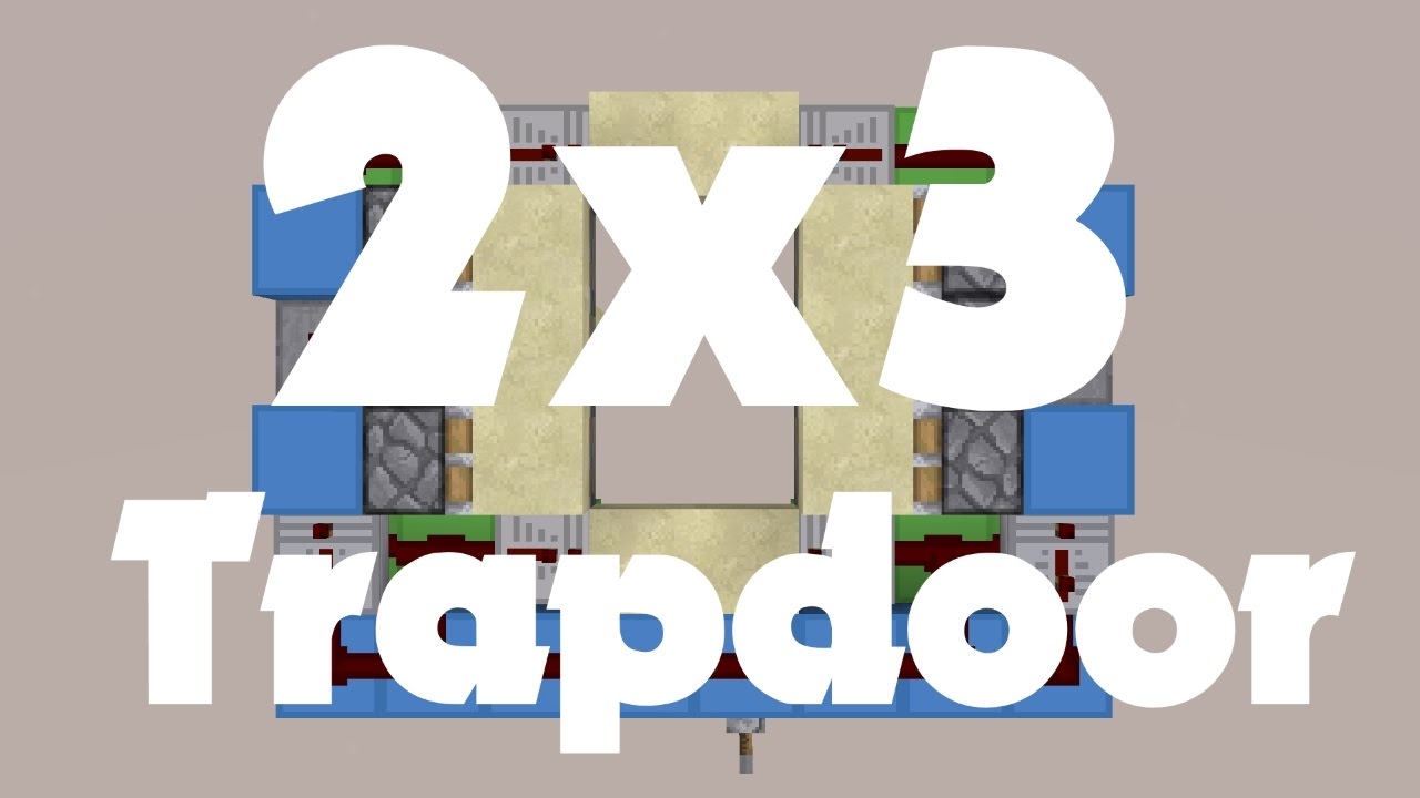 Minecraft: 2x3 Hidden Piston Trapdoor