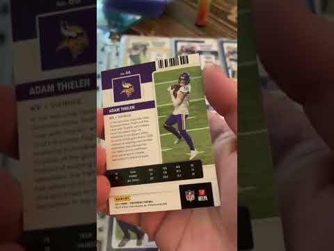 An Adam Thielen Minnesota Vikings NFL Season Ticket Trading Card by Panini.
