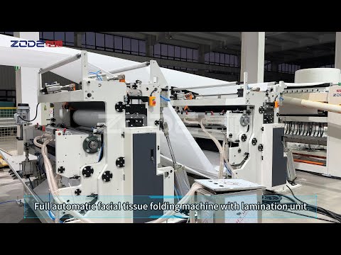 Full automatic facial tissue folding machine with lamination unit