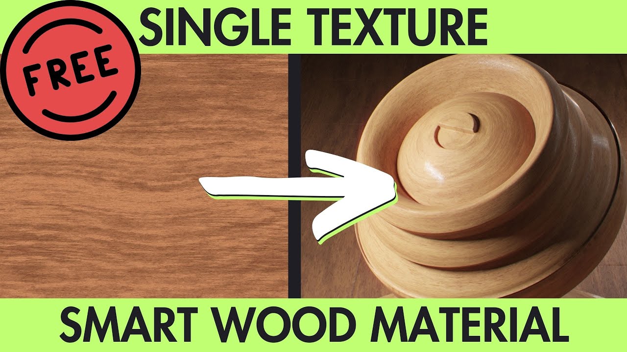 Awesome #FREE wood material from one texture only #tutorial #freedownload