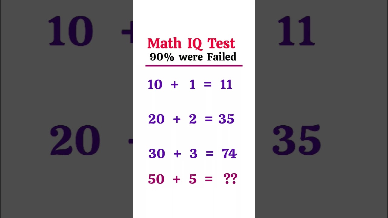 Math IQ Test 50 +  = ? #maths #quiz #braintestsolution #mathspuzzle #logicriddles