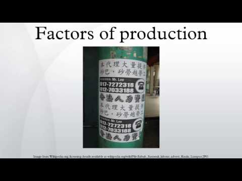 Factors of production