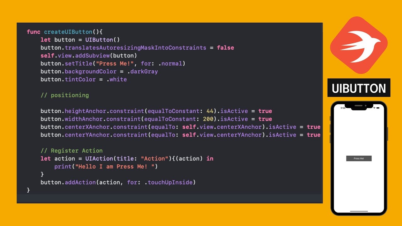 Swift : UIButton Create Programmatically iOS16 2023 || #uibutton #ios #swift