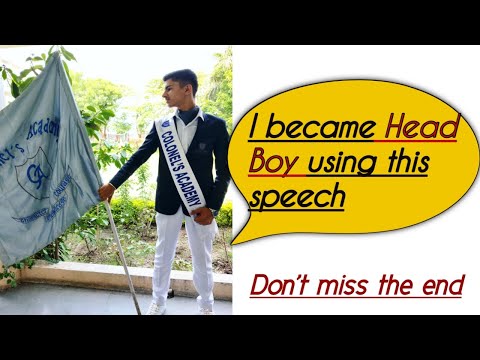 Speech for Head Boy | Speech for School Elections | Head Boy Speech | Head Girl Speech