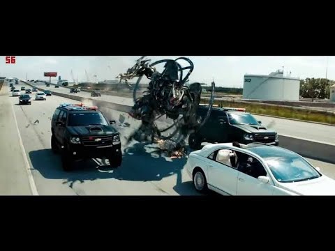 Transformers: Dark of the moon. Highway chase scene. Best Of Hollywood.2020