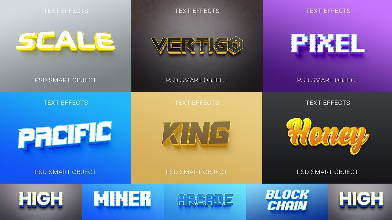 14+ 3D Text Effect in PSD Photoshop Tutorial Part 65