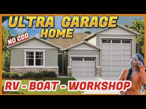 😱ULTRA Garage & LUXURIOUS? NEW Home Tour with RV Garage in Winter Haven + NO CDD