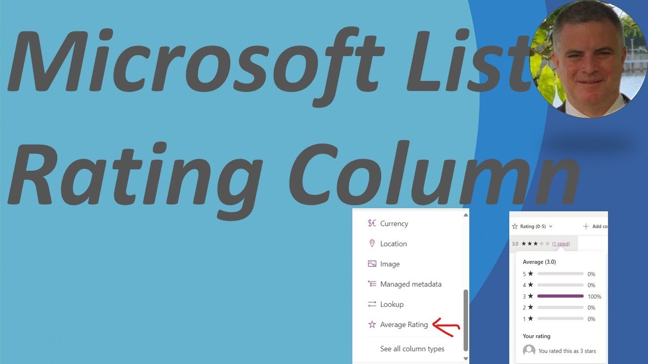 Microsoft List – New Rating Column Microsoft List – New Rating Column