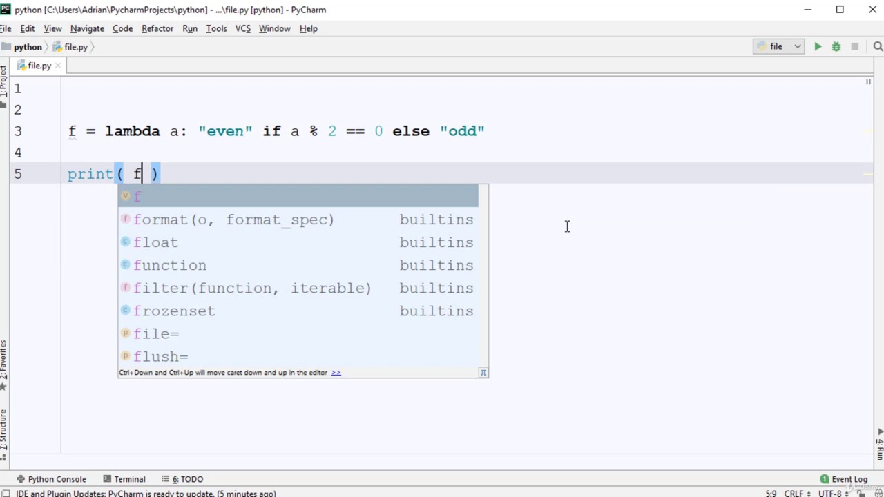 #61 Lambda even odd | Lambda | Python Tutorial for Beginners