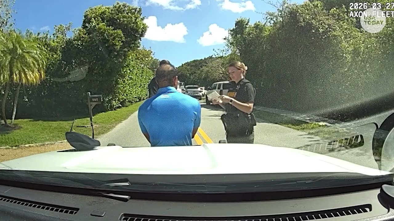 Tiger Woods crash arrest dashcam video from police shows sobriety tests after rollover in Florida