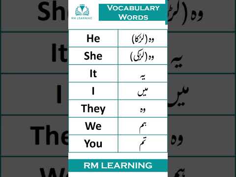 Pronouns English to Urdu #shorts #shortsfeed #englishvocabulary #englishgrammar #pronouns