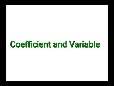 Definition and Example sums of the Coefficient and Variable. #Learnmaths