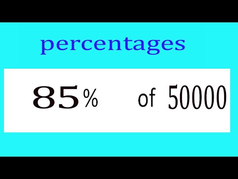 Percentages 85 Percentage(%) of 50000