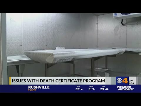 Issues with death certificate program
