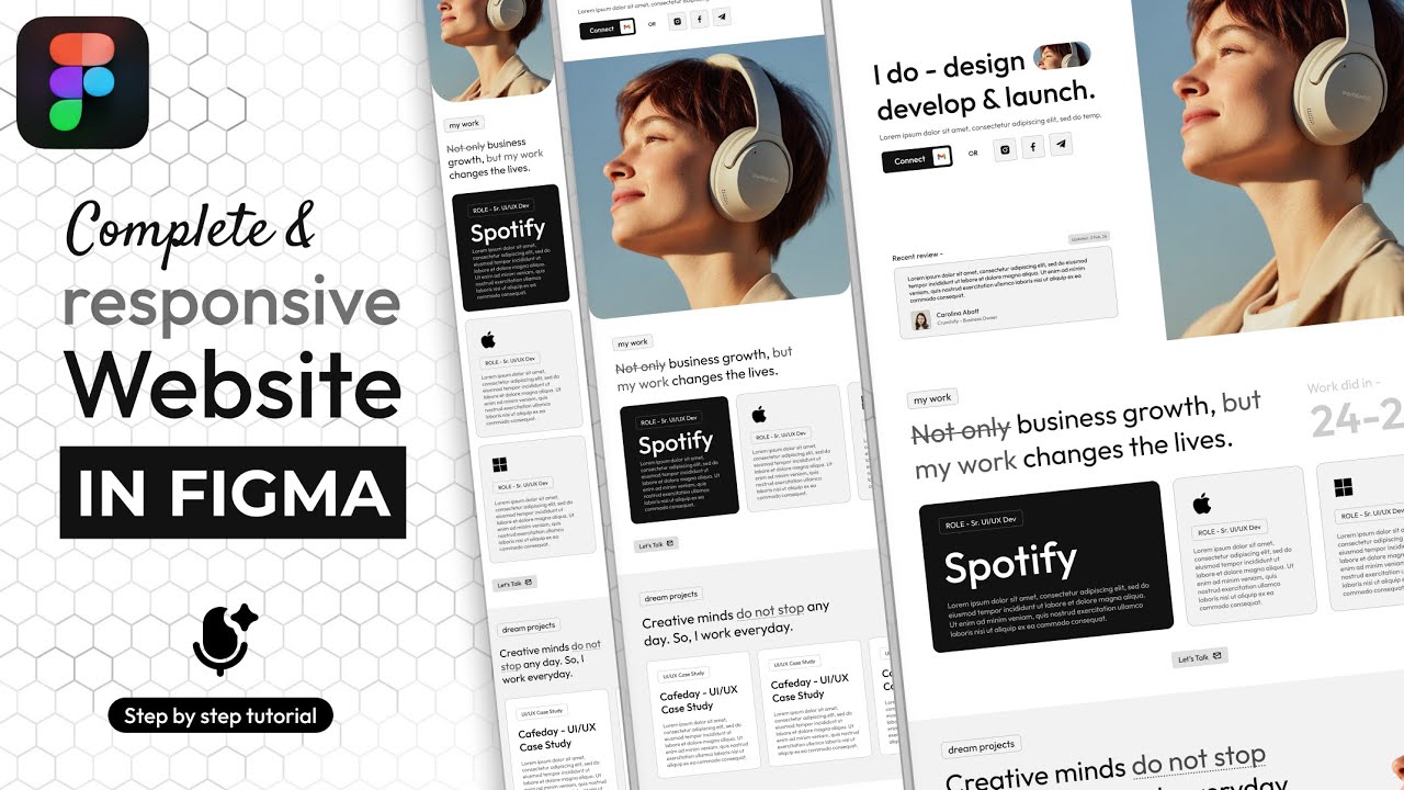 Fully Responsive Portfolio Design in Figma