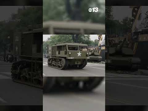 Trump salutes during military parade