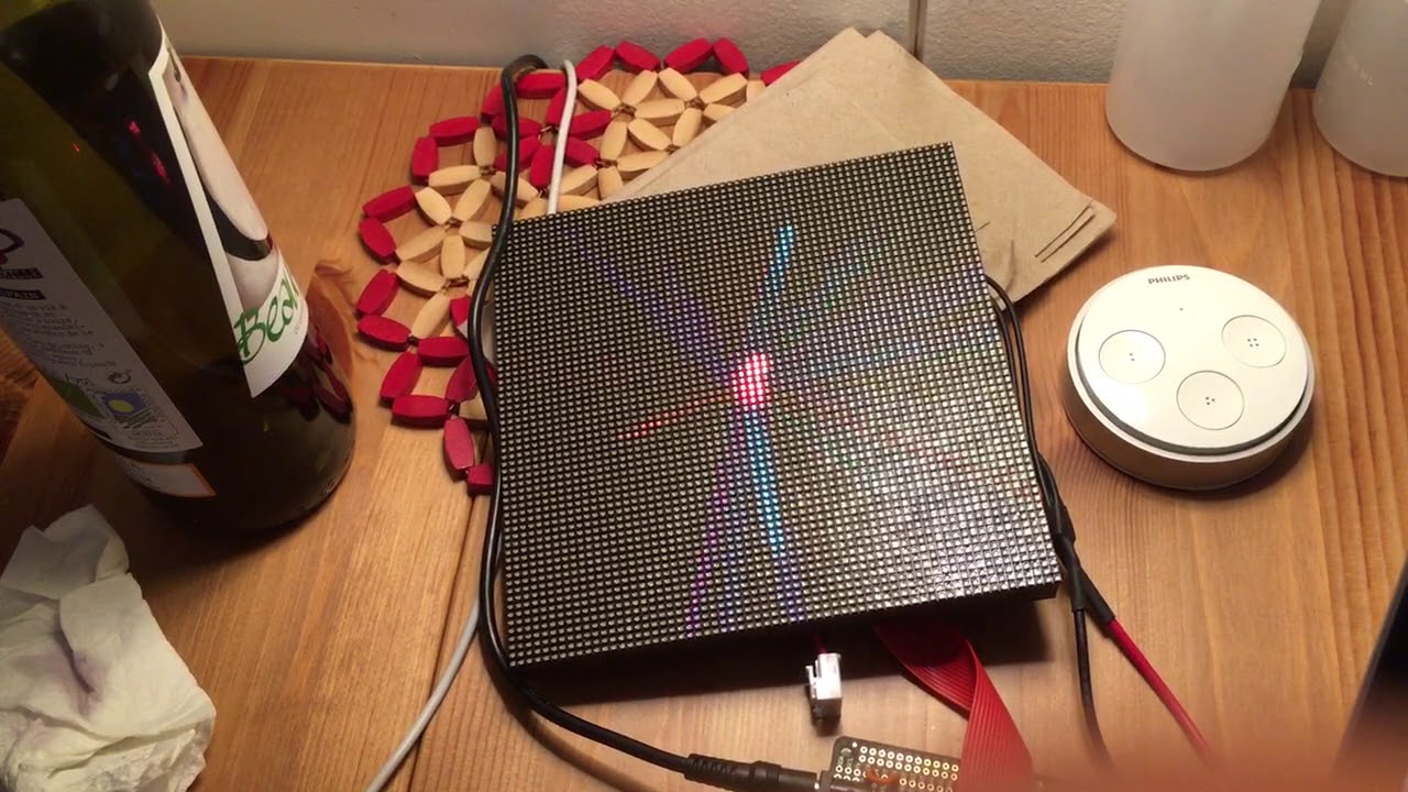 LED Matrix Raspberry pi Node.js Canvas Node-RED