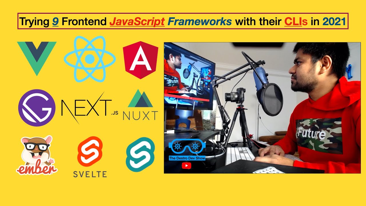 Trying 9 Frontend JavaScript Frameworks with their CLIs in 2021(React, Svelte, Angular and more)