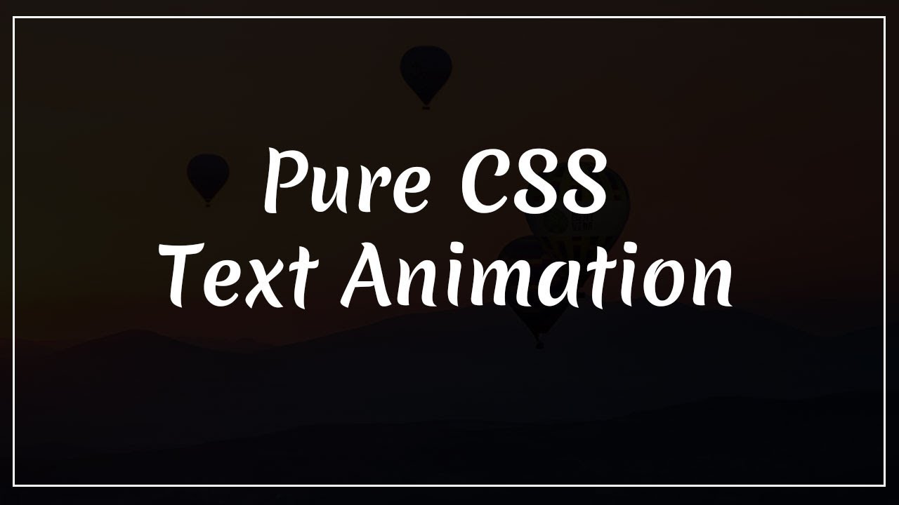Awesome Text Animation using html and css | html css animation