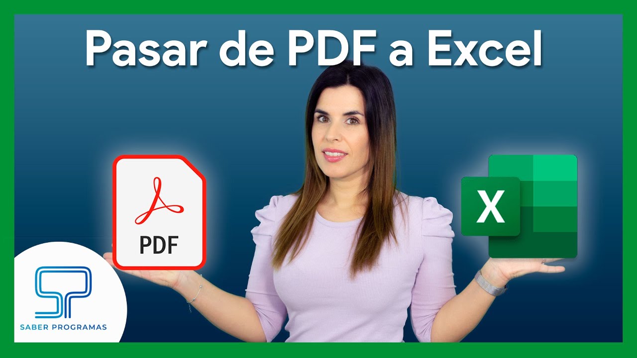 Pasar de PDF a EXCEL ✅ | sin programas ni páginas web de conversión |
