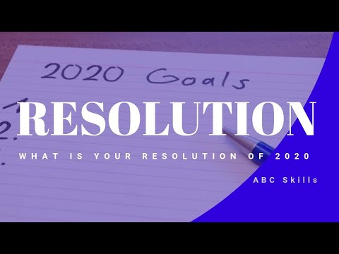 Meaning of Resolution in Hindi / What is your resolution of 2020