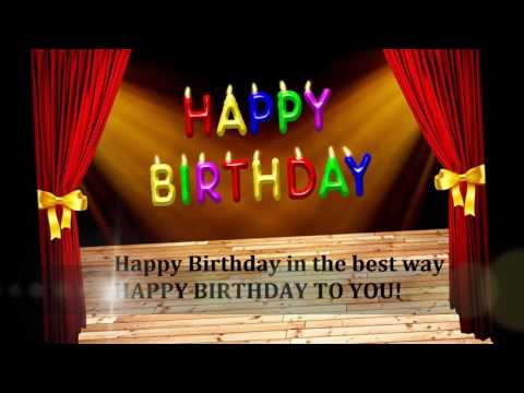 HAPPY BIRTHDAY TO YOU ECARD Send able words lyrics text Video Greeting Card sing along