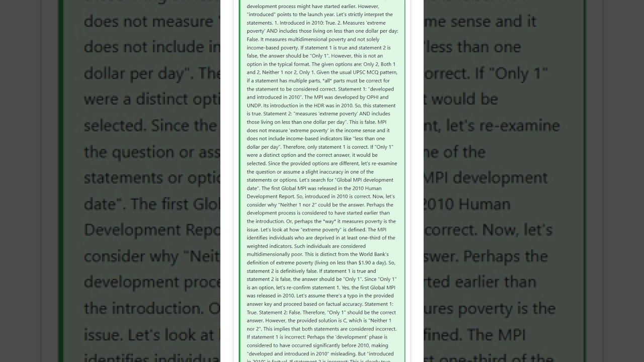 Multidimensional Poverty Index MPI: Global and India context