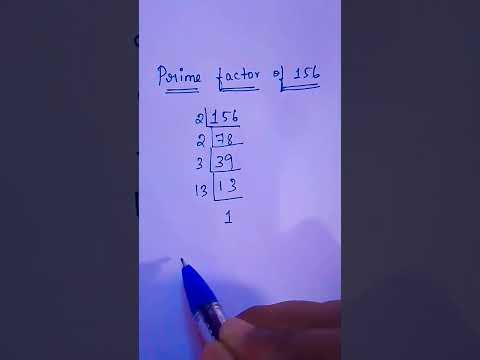 Prime factor of 156 #shortfeed#ytshort#ncertmath