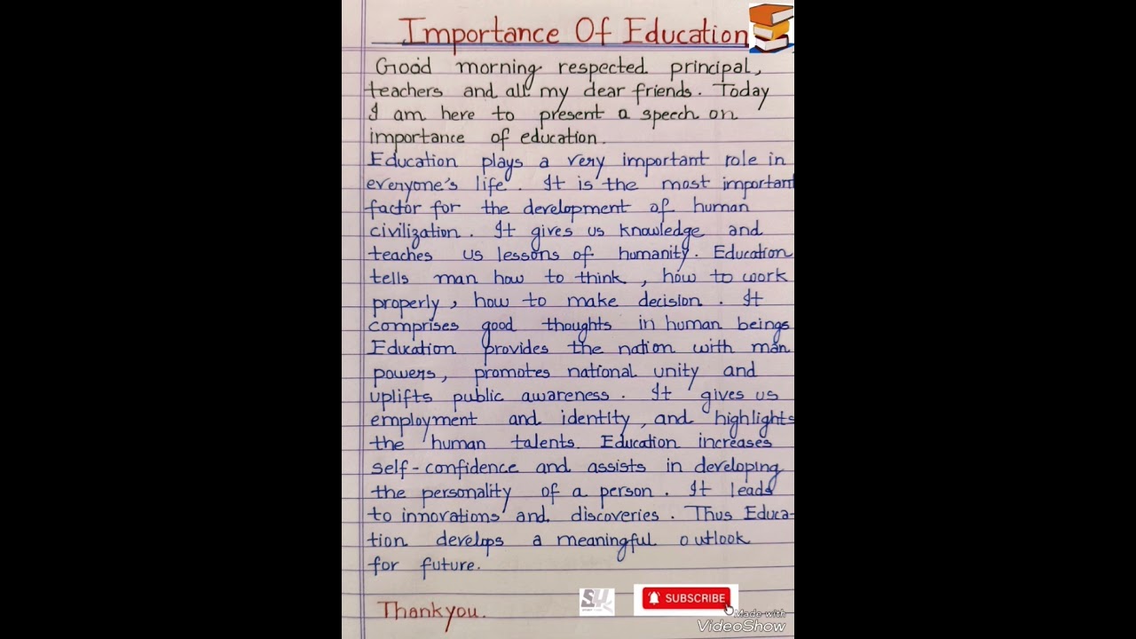 Importance of education l essay on importance of education l speech on importance of education