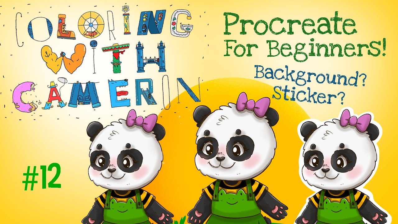 Make Digital Stickers & Simple Backgrounds | Procreate for Kids – Episode 12