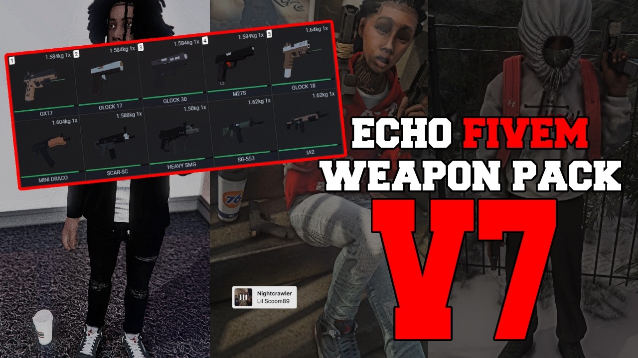 Echo Weapon Pack V7 | 10 High Quality Serious Based Weapons For Any FiveM Server!