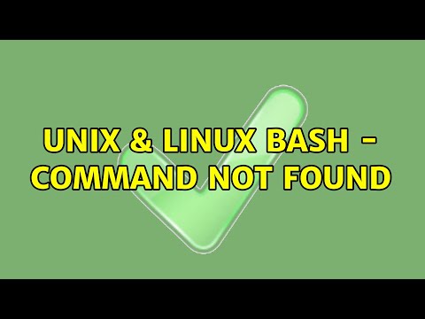 Unix & Linux: bash - command not found