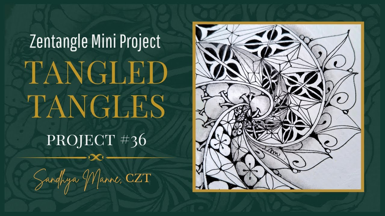 A Zentangle® Mini Project, with tangle JONQUAL a tutorial TANGLED TANGLES #36
