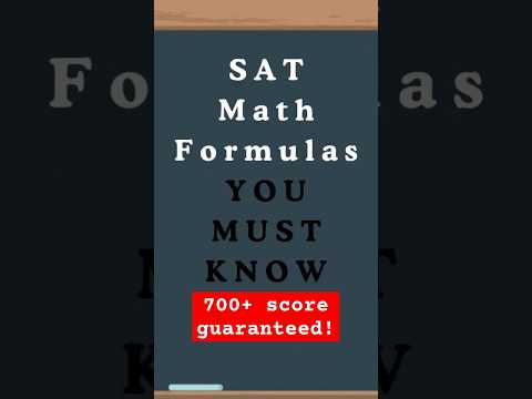 SAT Math Formulas YOU MUST KNOW (Guaranteed 700+)|#satmath #satprep #mathhacks #digitalsat2024 #math