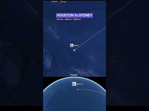 HOUSTON to SYDNEY Flight - Time and Distance